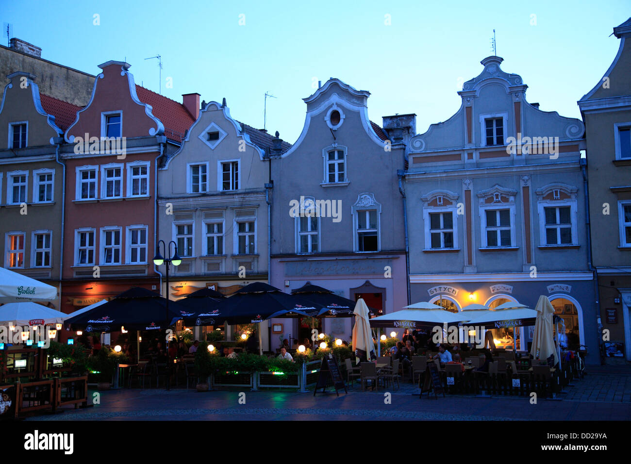 Rerstaurants and bars at Rynek, Opole, Silesia, Poland Stock Photo - Alamy