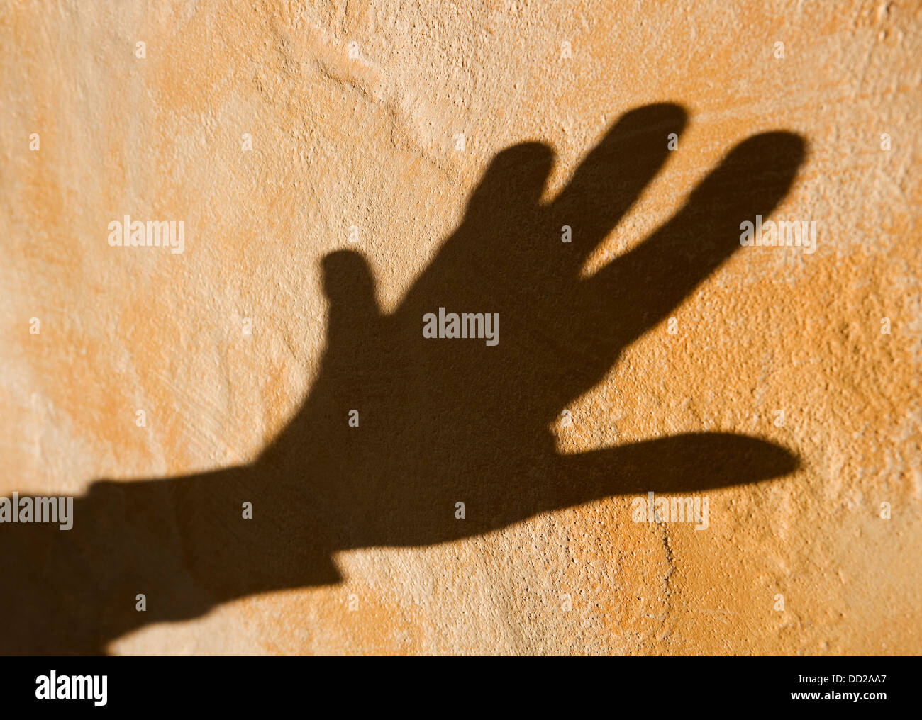 Hand on the Wall Stock Photo - Alamy