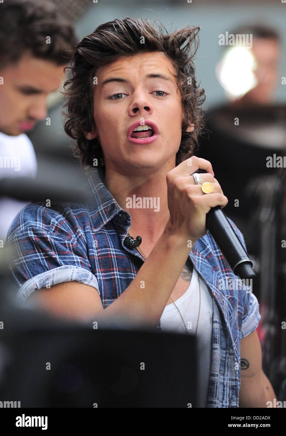 New York, NY. 23rd Aug, 2013. Harry Styles on stage for NBC Today Show ...