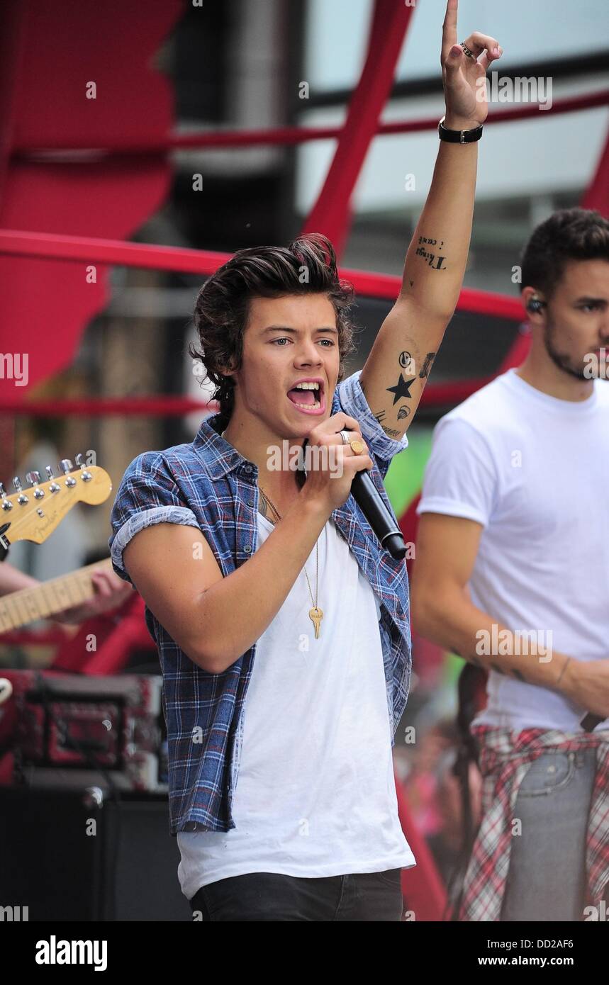New York, NY. 23rd Aug, 2013. Harry Styles on stage for NBC Today Show ...