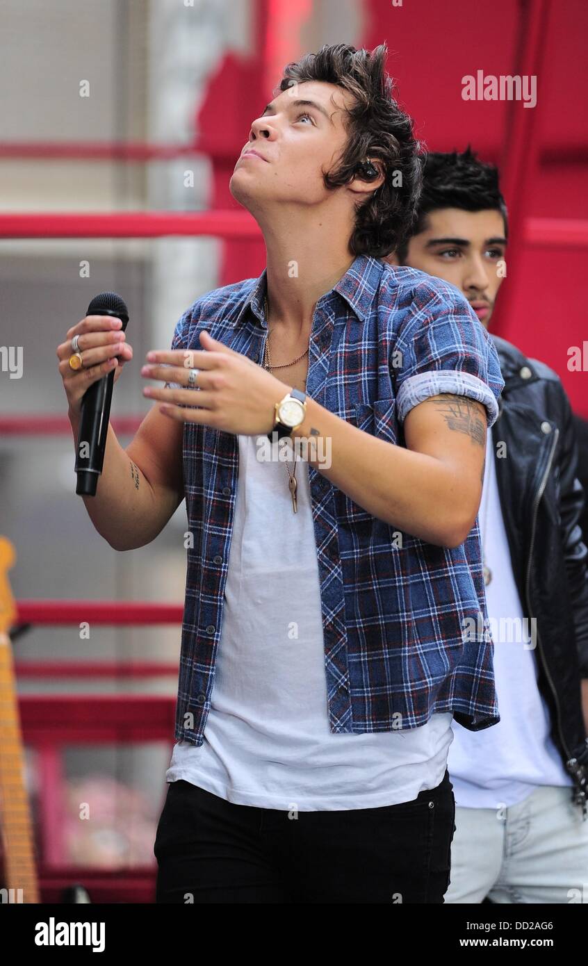 New York, NY. 23rd Aug, 2013. Harry Styles on stage for NBC Today Show ...