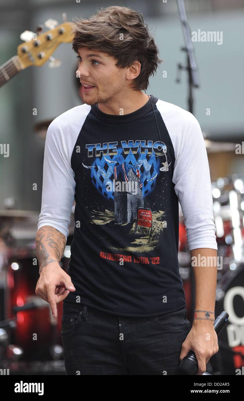 New York, NY. 23rd Aug, 2013. Louis Tomlinson on stage for NBC Today ...