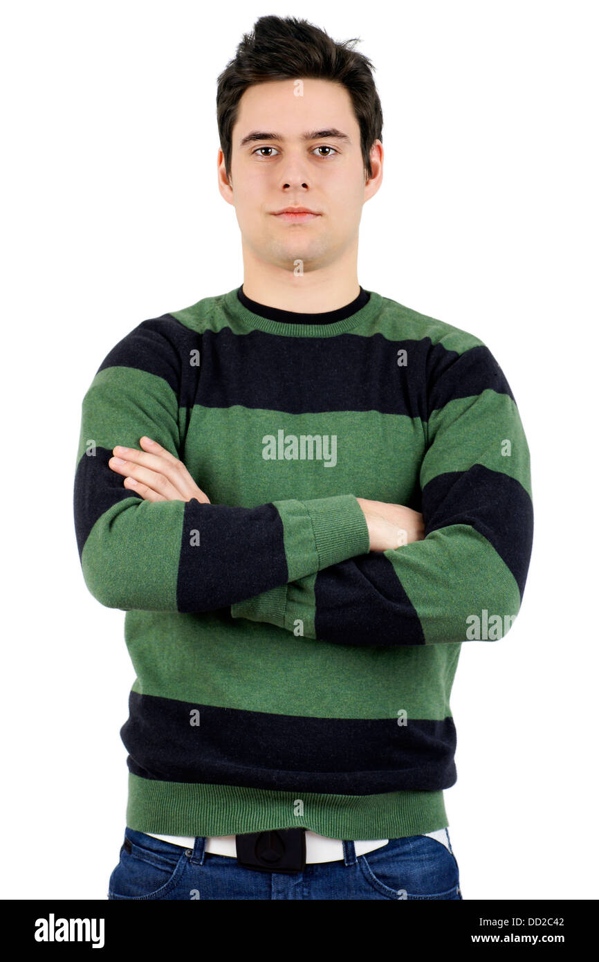 Serious young man staring at camera Stock Photo - Alamy