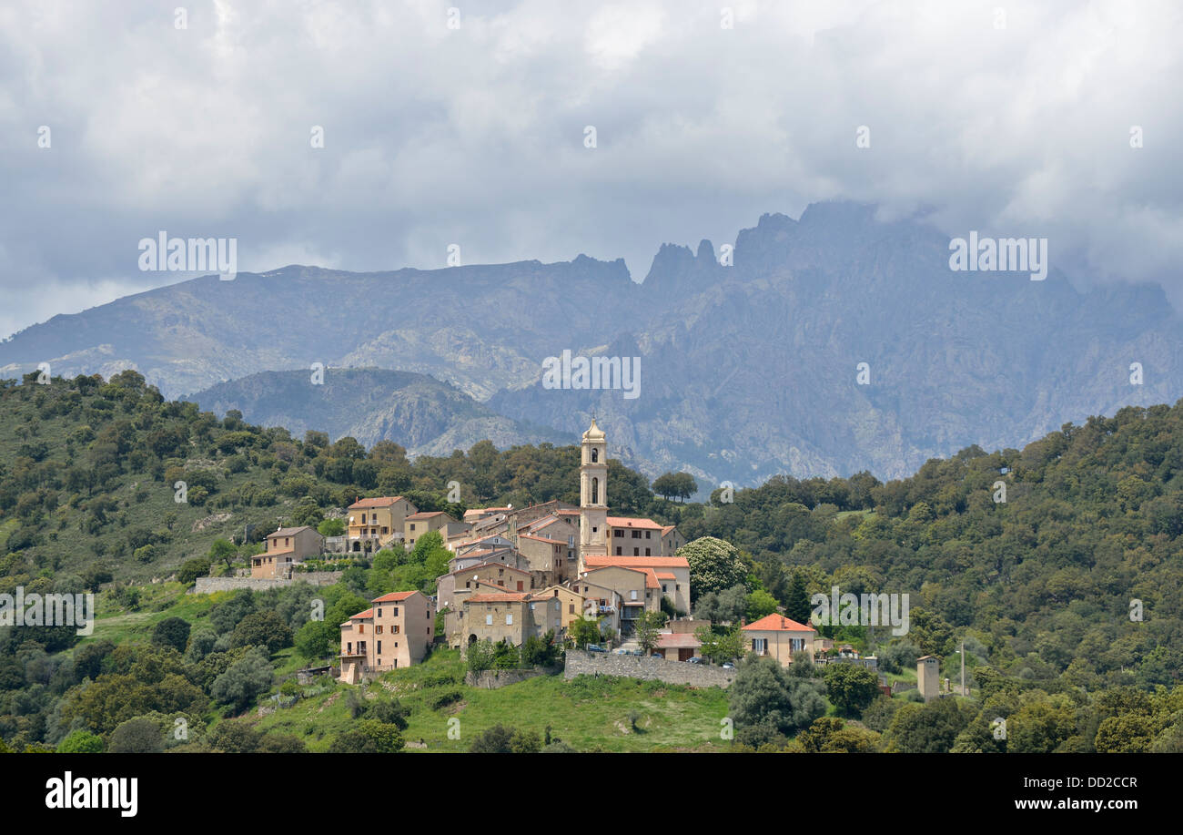 Village of Soveria, Le Boziu Region, Corsica Stock Photo - Alamy