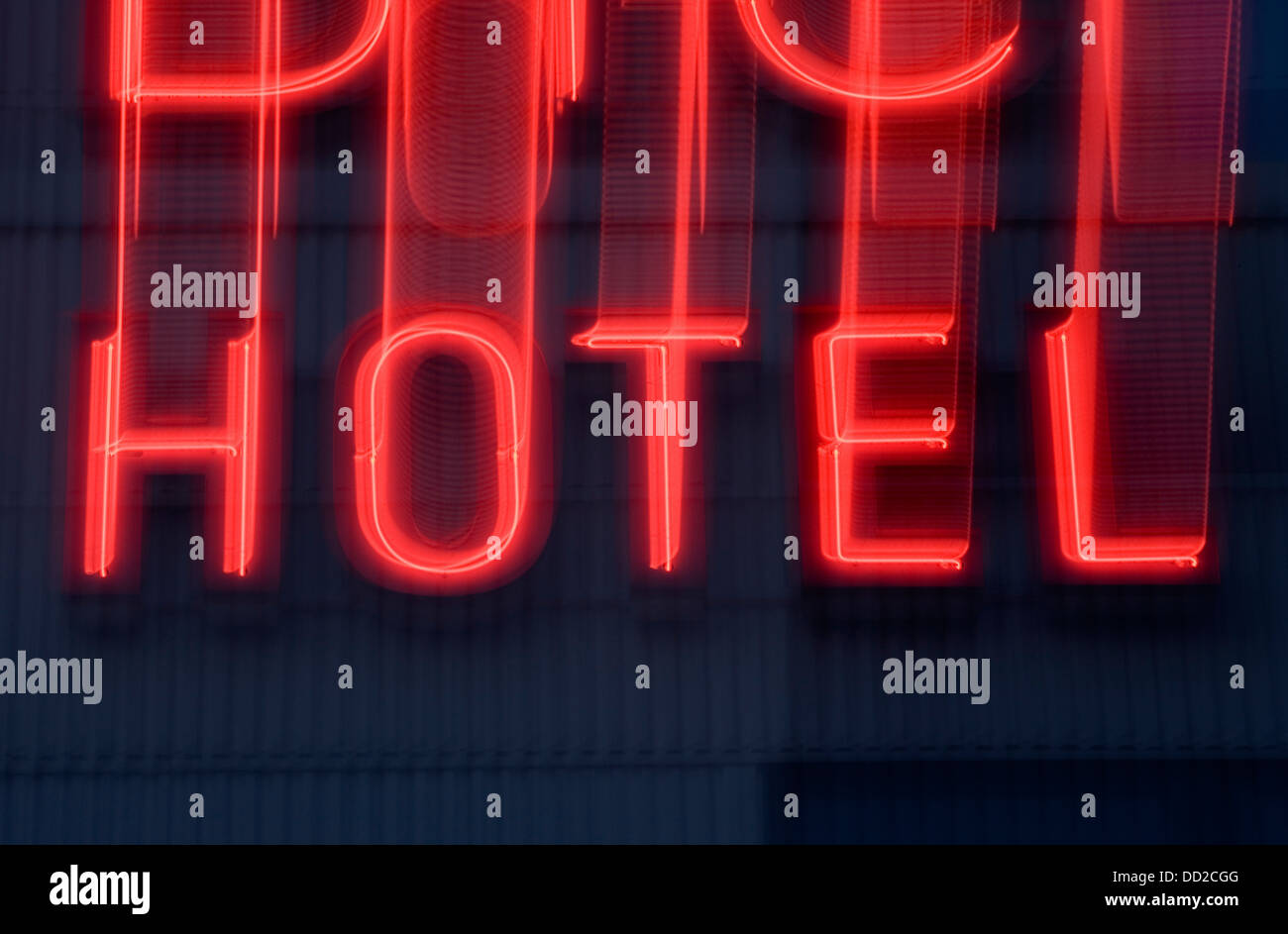 Hotel Neon sign Stock Photo - Alamy