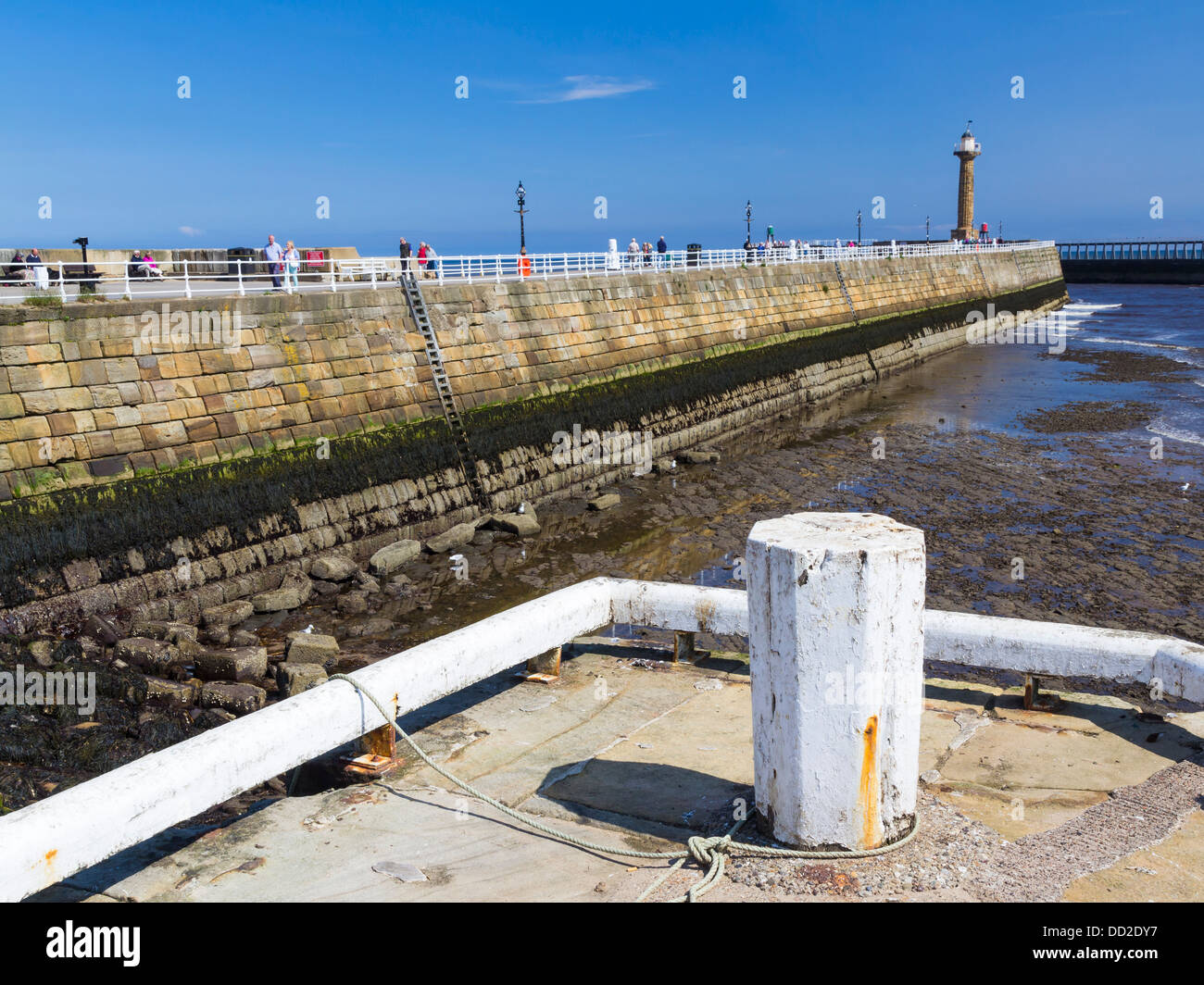 The pier at Whitby Yorkshire England UK Europe Stock Photo - Alamy