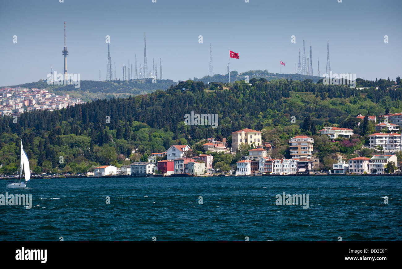 The Bosphorus straight coastline in Istanbul, Turkey Stock Photo - Alamy