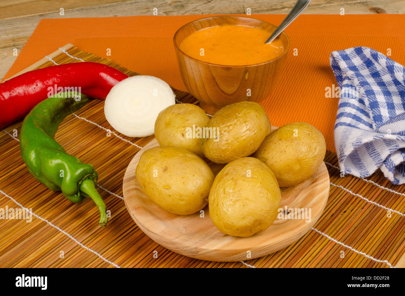 Mojo picon sauce to go with potatoes, a Canarian cuisine classic Stock ...