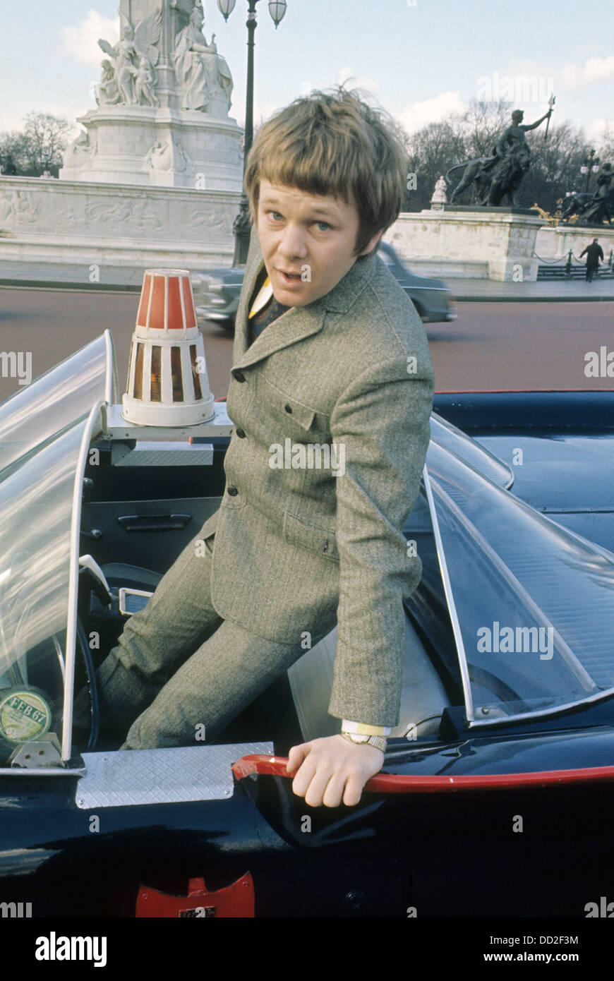 GRAHAM BONNEY UK pop singer in the Batmobile in London, October 1966 ...
