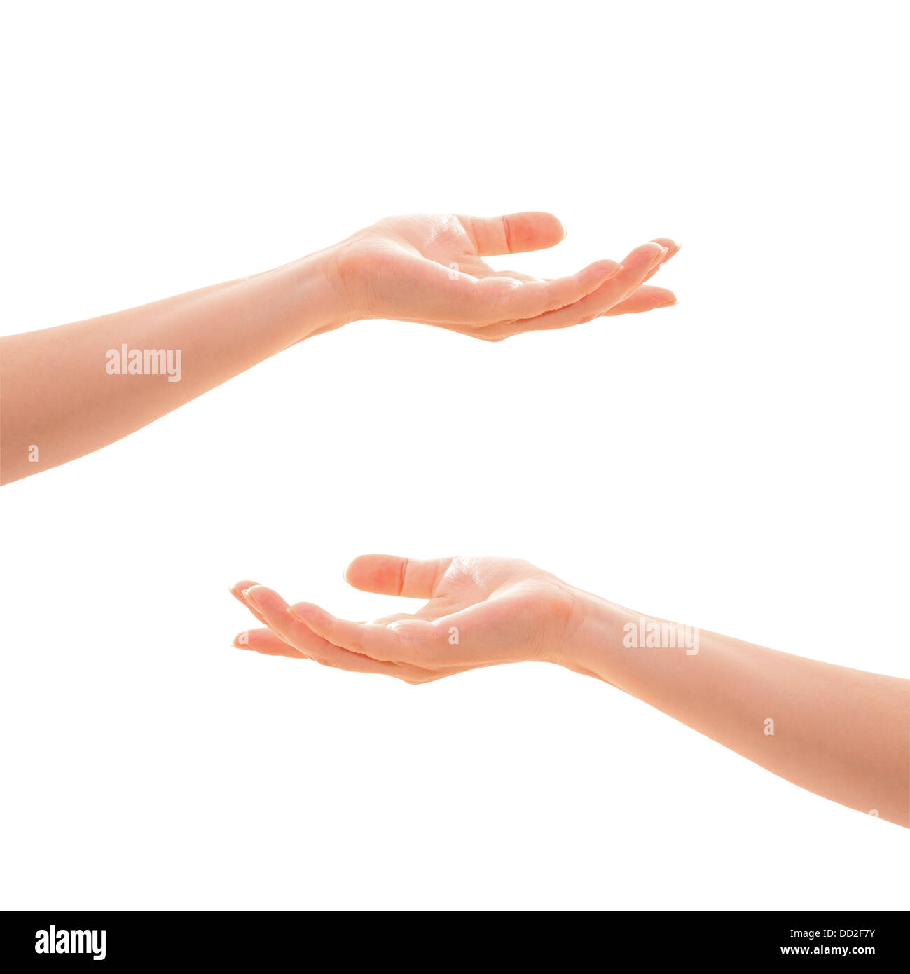 Woman hand sign isolated on white background. Set Stock Photo - Alamy