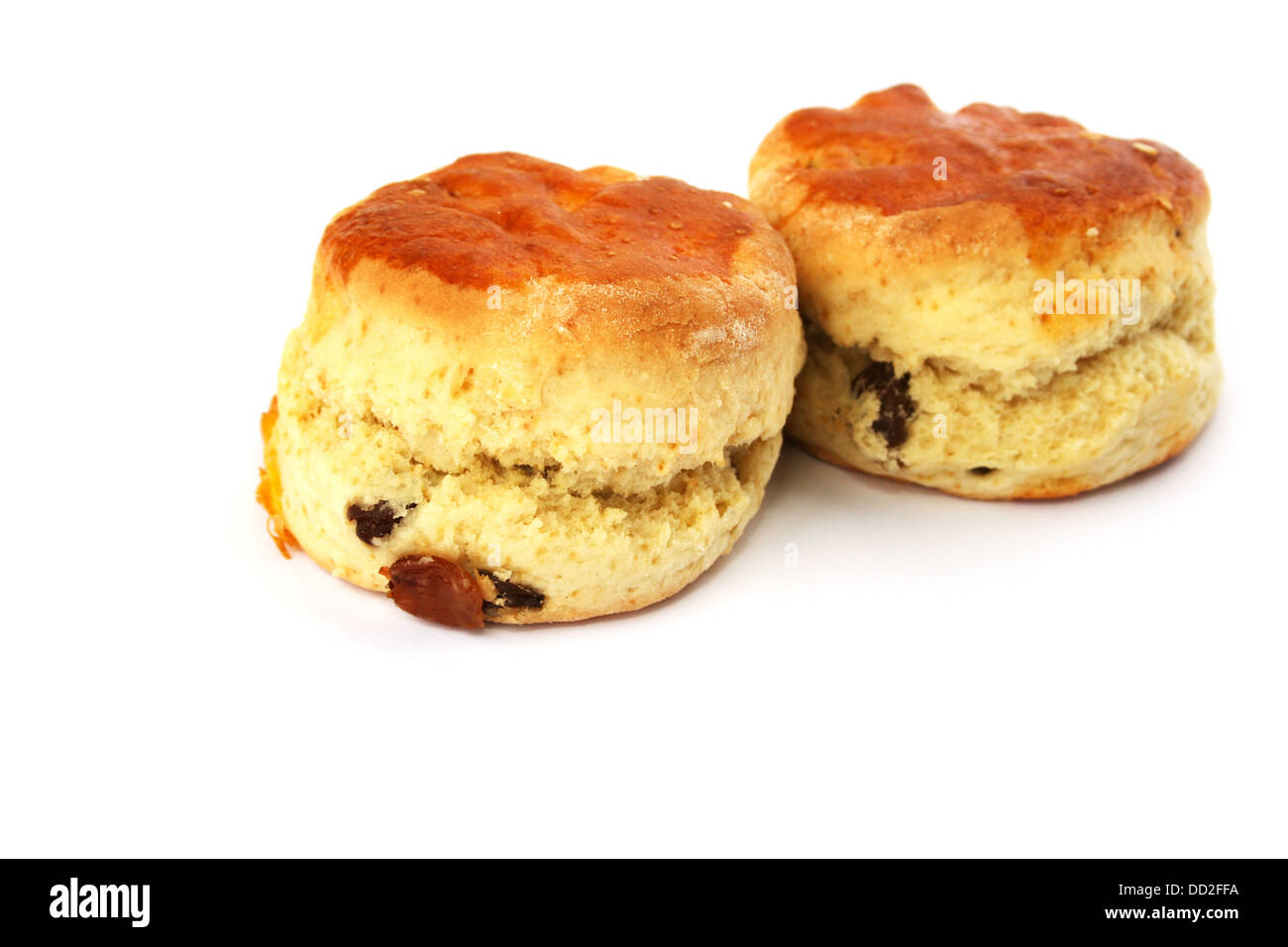 Two fresh muffins isolated on white background Stock Photo - Alamy