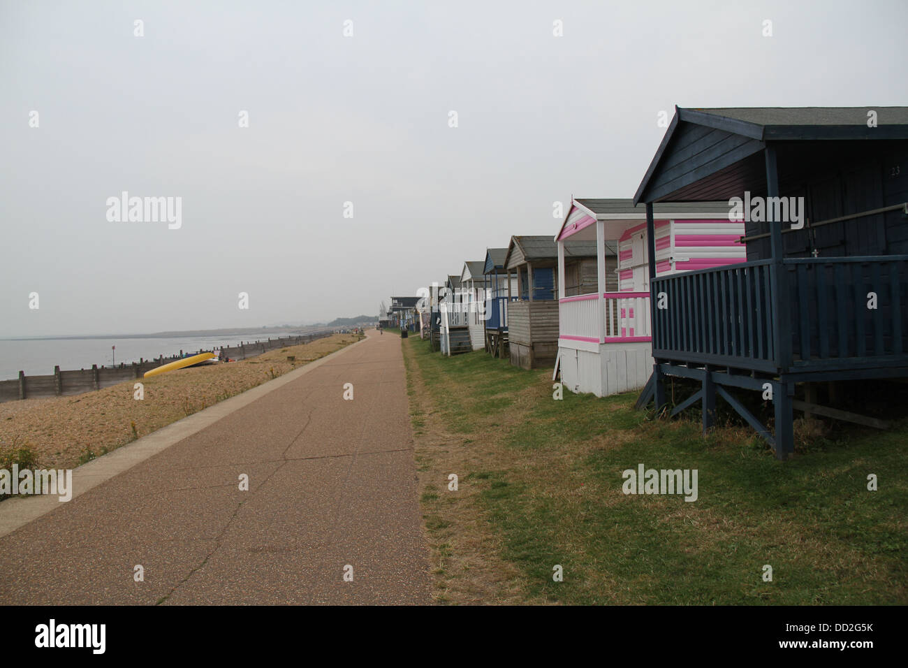 Beach huts at Tankerton, Whitstable on the north Kent coast Stock Photo ...