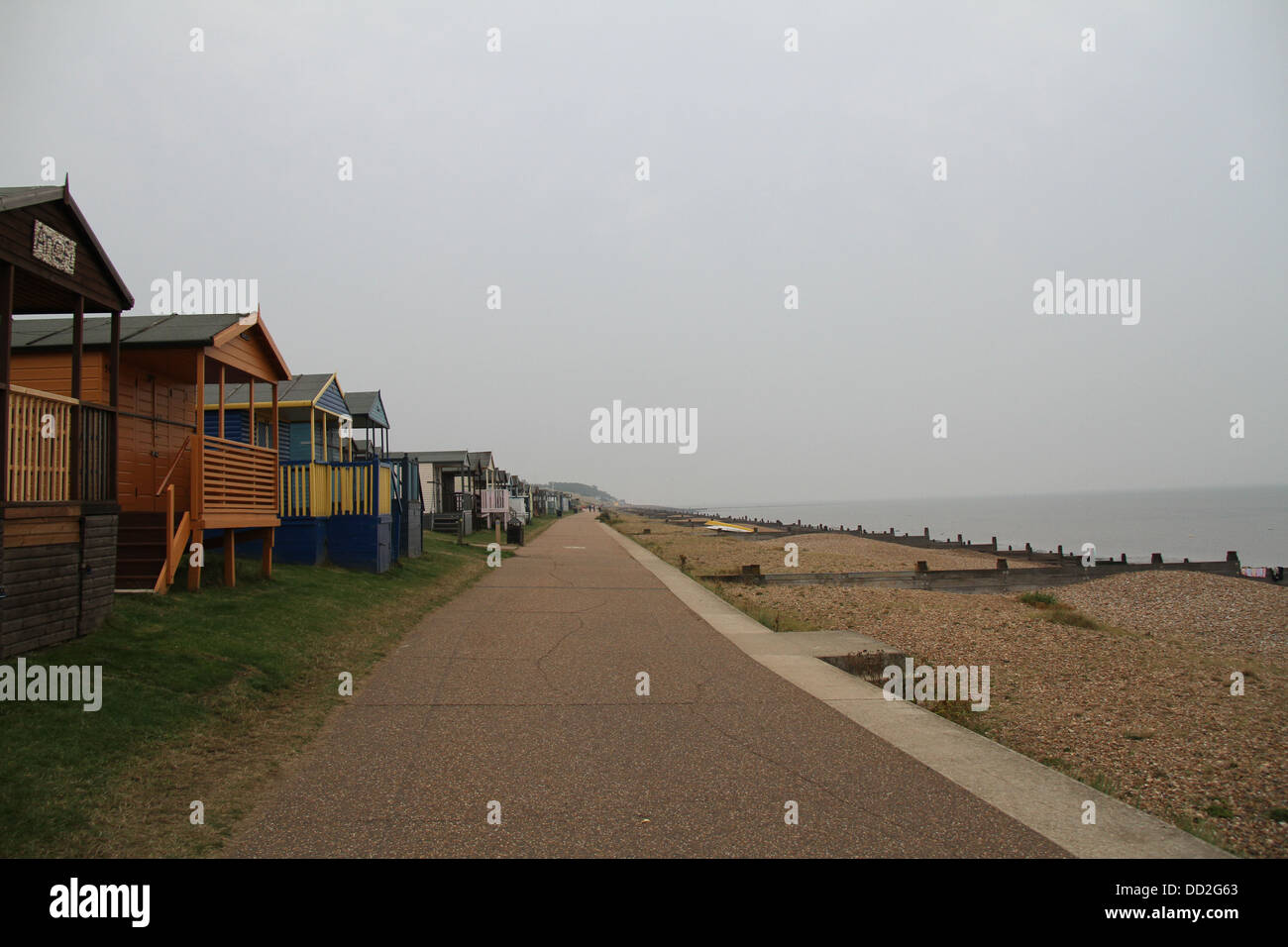 Beach huts at Tankerton, Whitstable on the north Kent coast Stock Photo ...