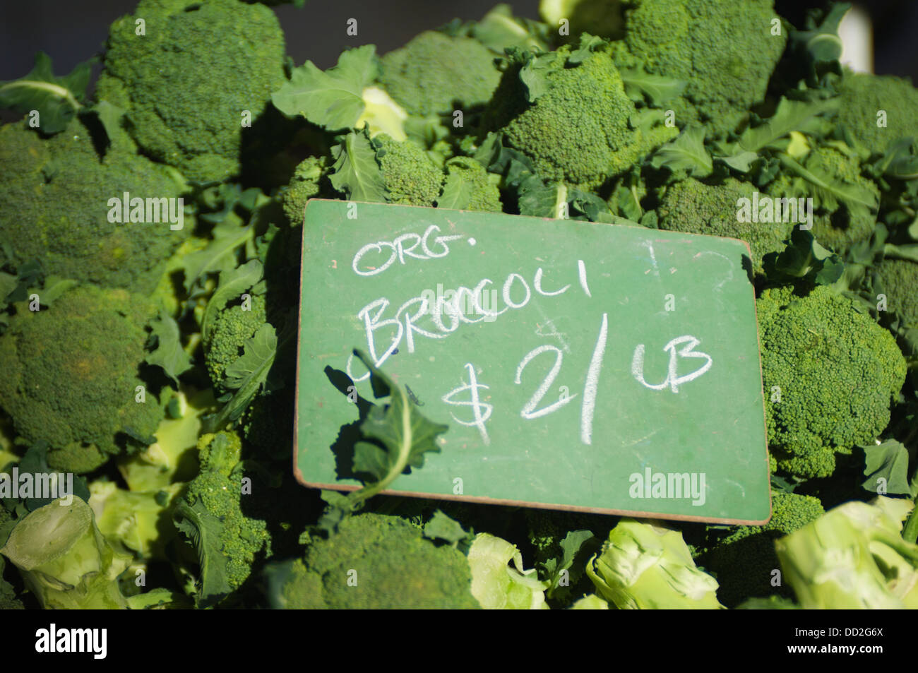 Organic Broccoli At The Farmers Market; Berkeley, California, United ...
