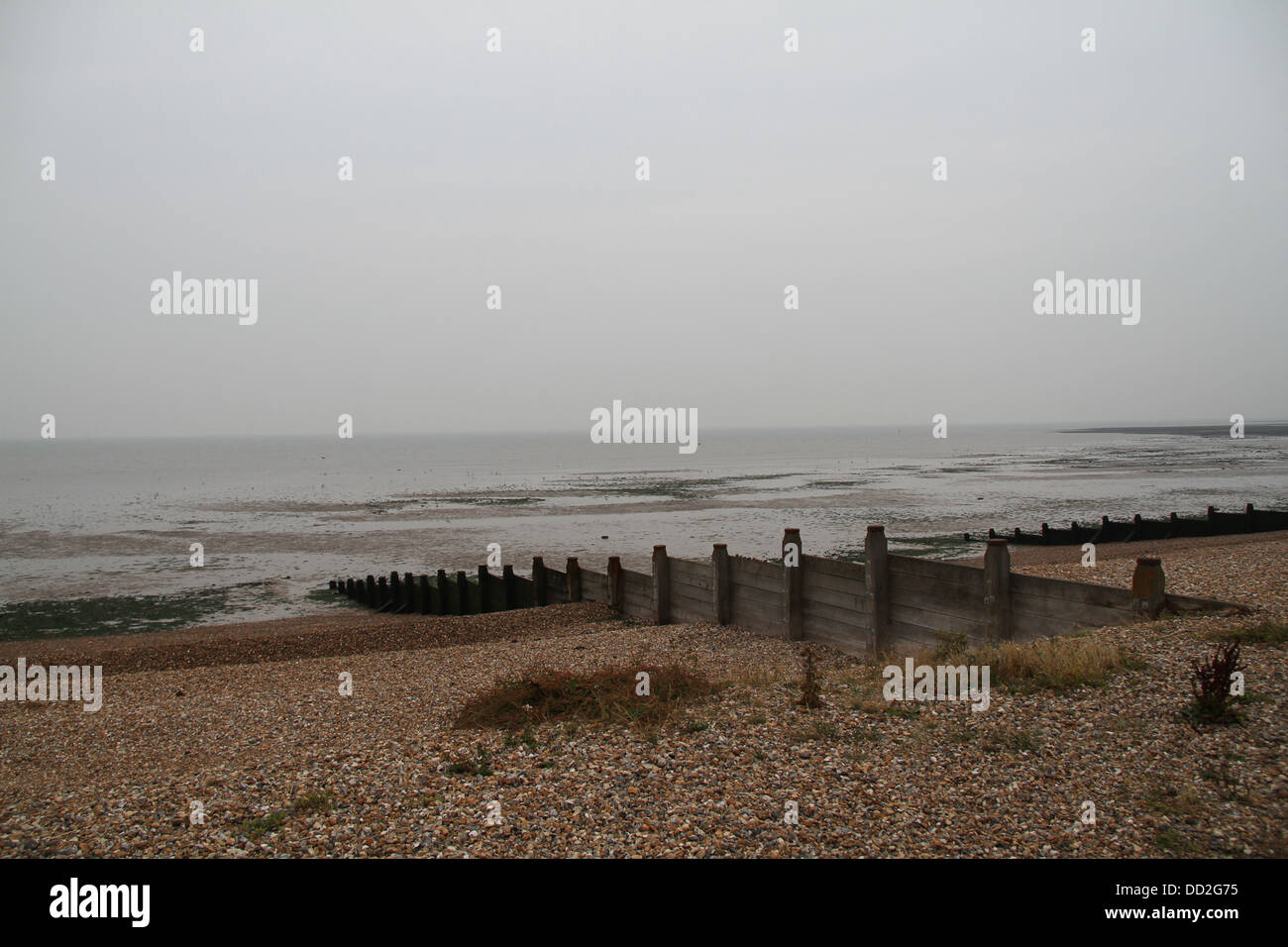 The pebble beach at Tankerton, Whitstable on the north Kent coast Stock ...