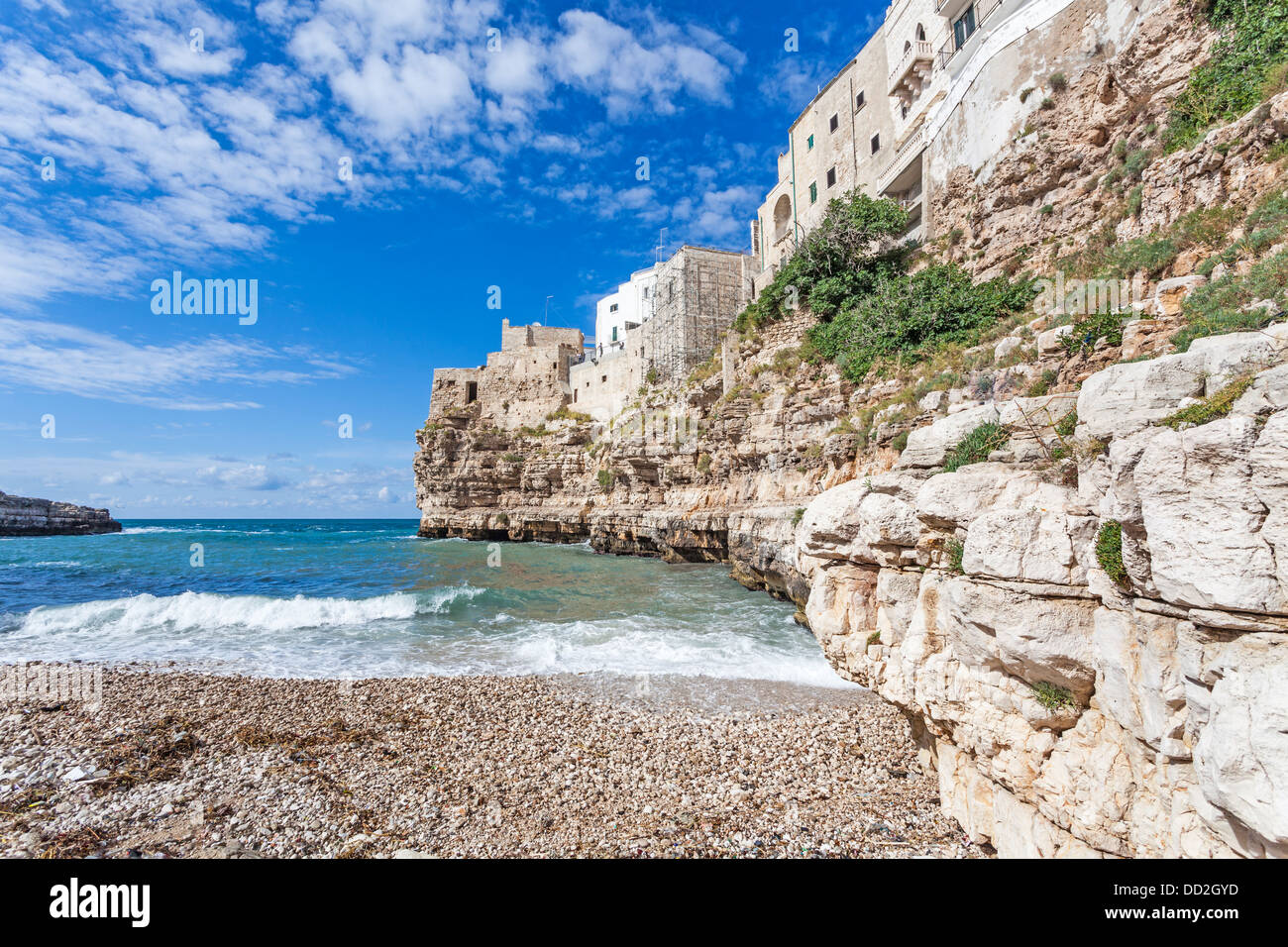 The charming historic cliff-top town of Polignano a Mare in Apulia ...