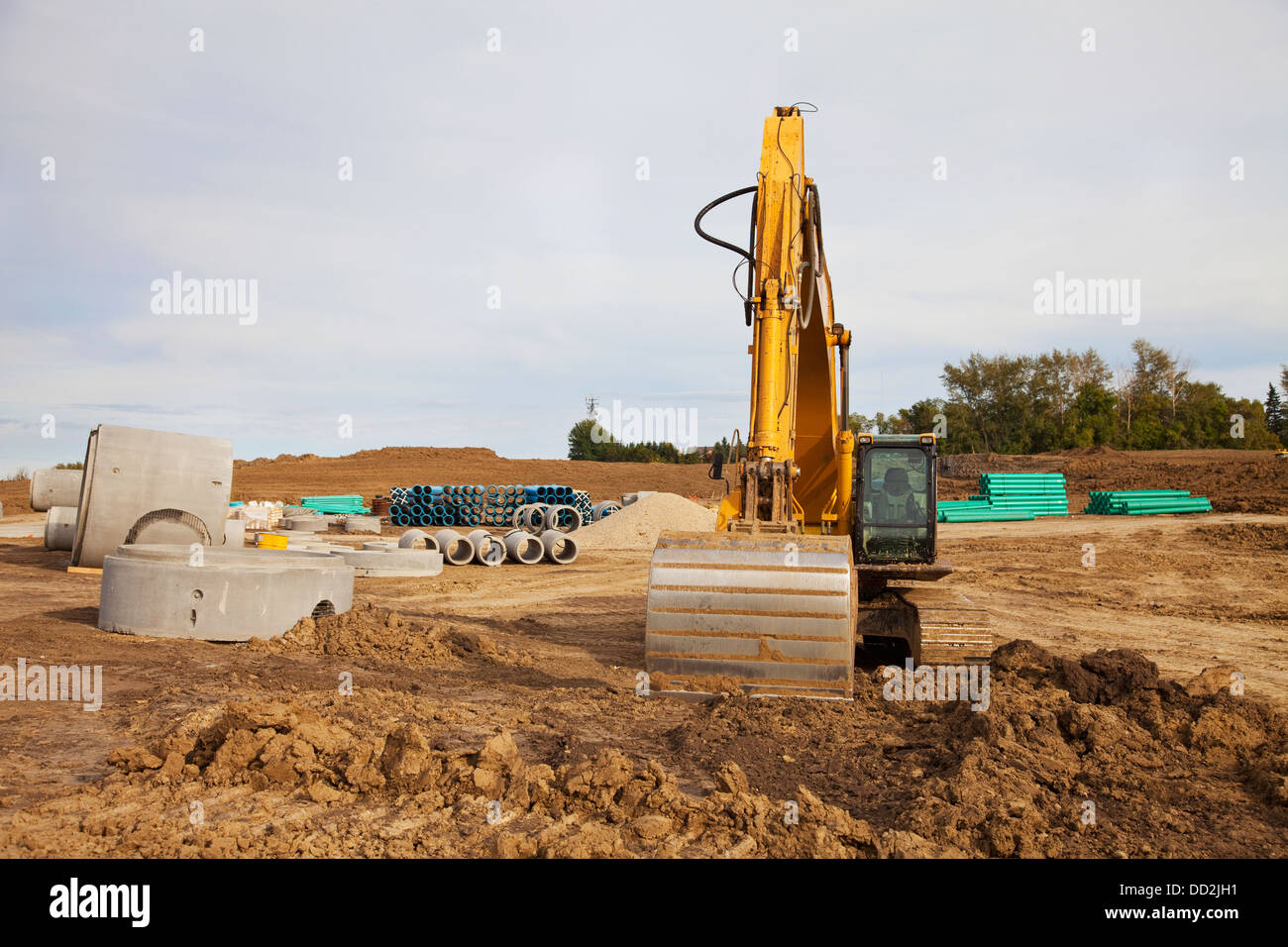 Infrastructure Development In A New Residential Area; Edmonton, Alberta ...