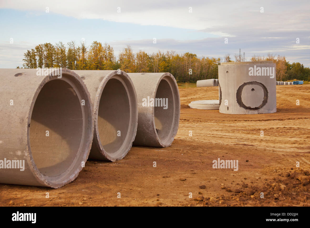Infrastructure Development In A New Residential Area; Edmonton, Alberta ...