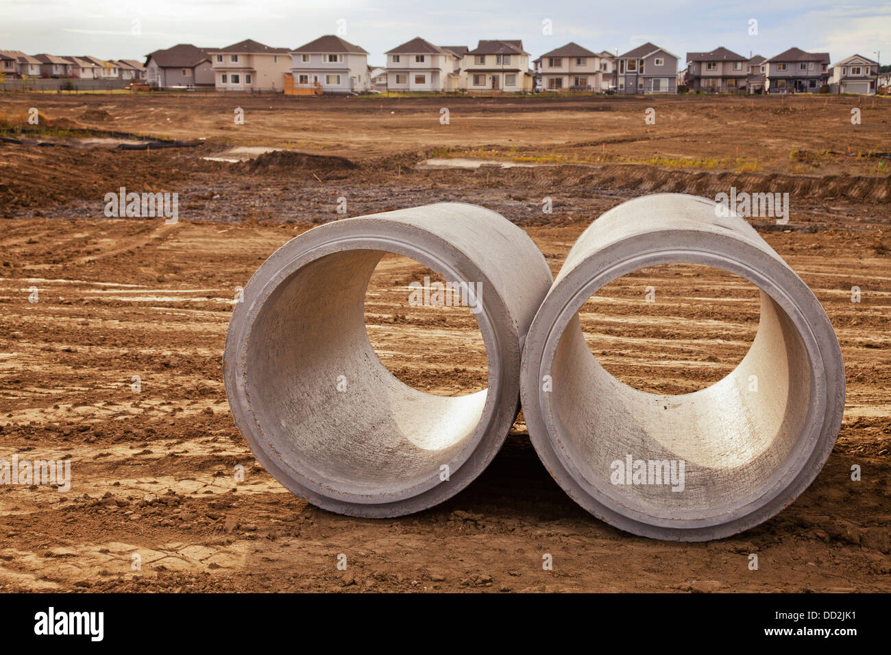 Infrastructure Development In A New Residential Area; Edmonton, Alberta ...