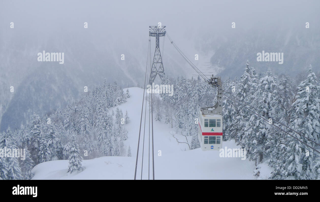 Shinhotaka ropeway near Takayama in Gifu Prefecture, Japan Stock Photo ...