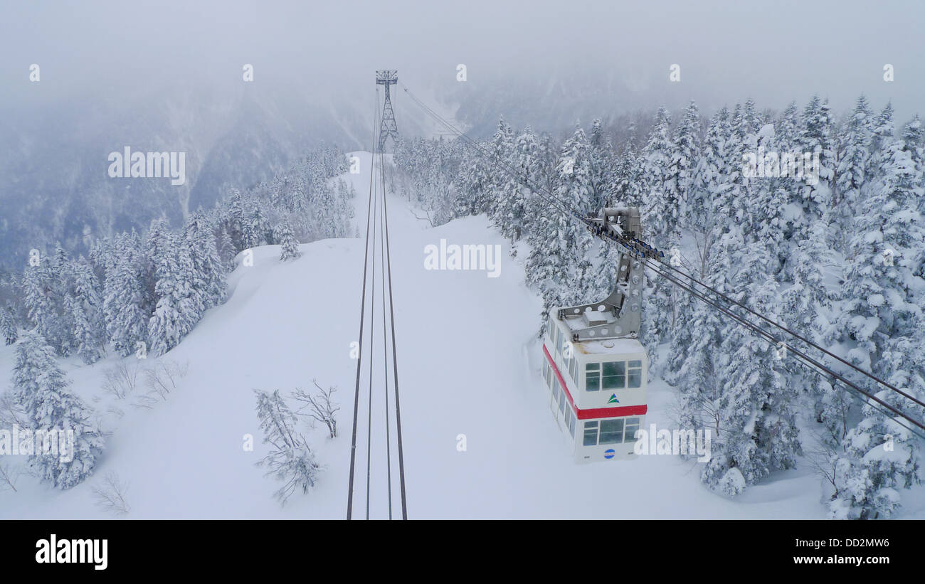 Shinhotaka ropeway near Takayama in Gifu Prefecture, Japan Stock Photo ...