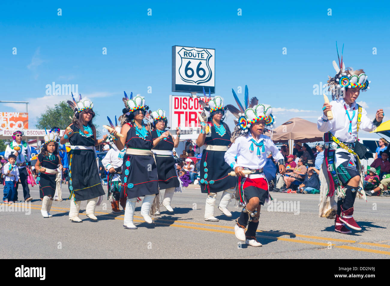 Native Americans with traditional costume participates at the 92 annual ...