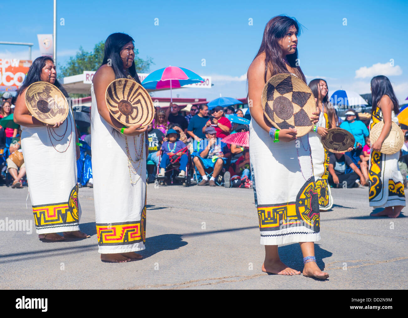 Native Americans with traditional costume participates at the 92 annual ...