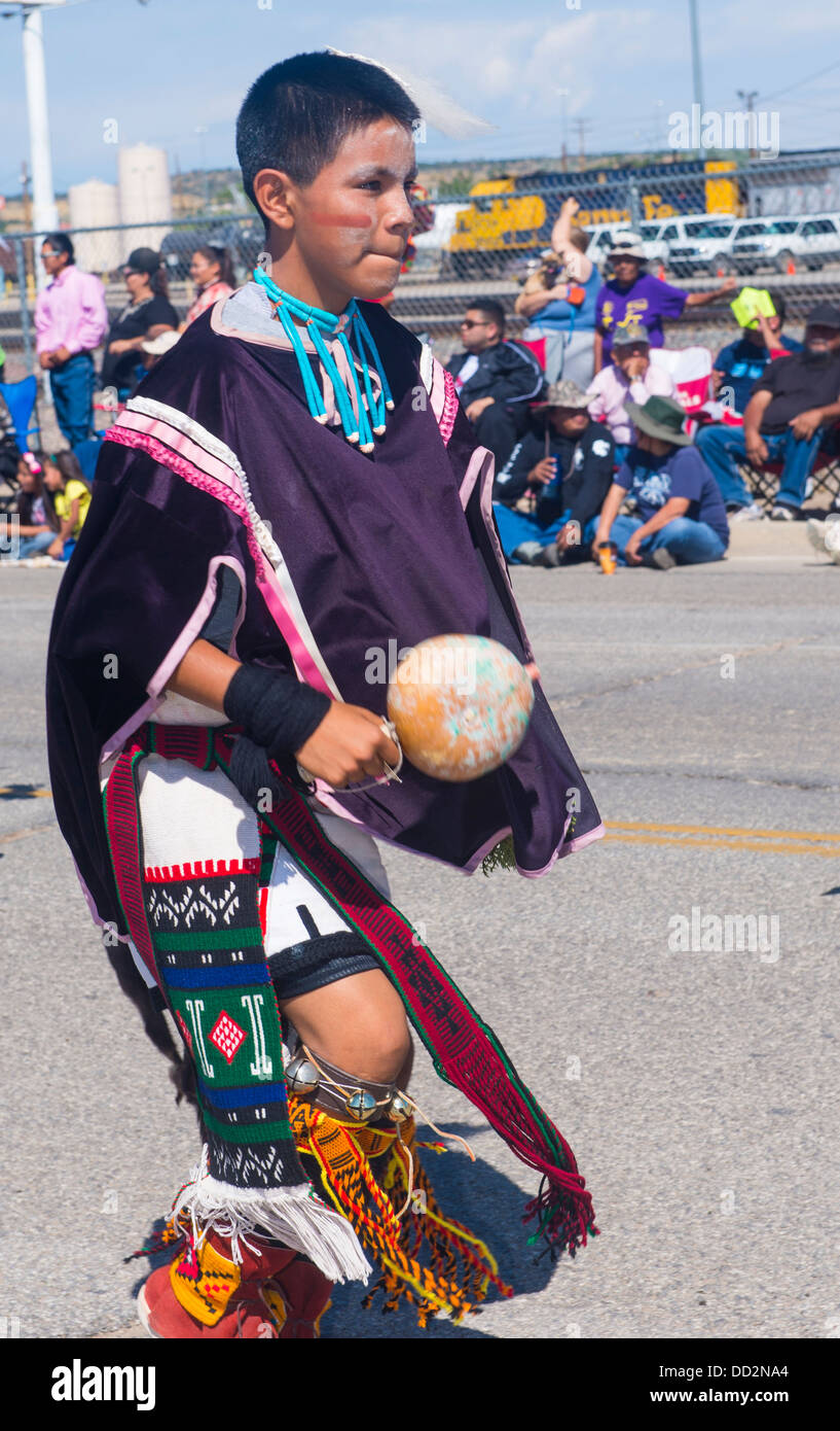 Native American with traditional costume participates at the 92 annual ...