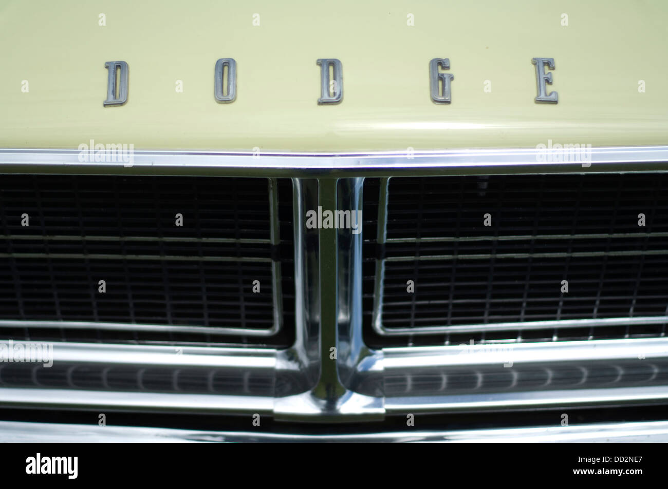 Dodge bonnet and grille Stock Photo - Alamy