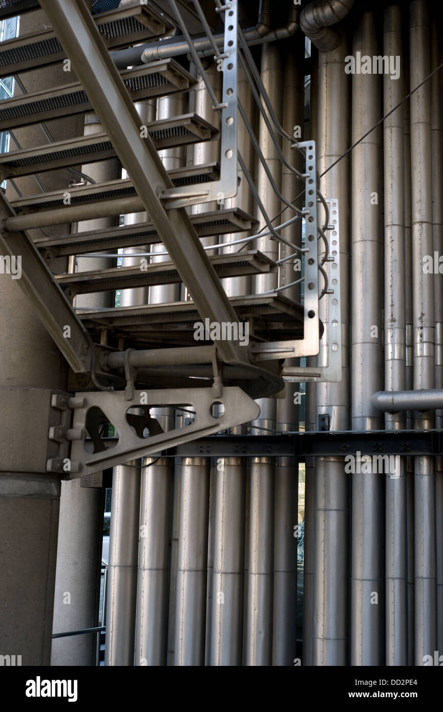 Close up of the Lloyds building on Lime Street in London showing the ...