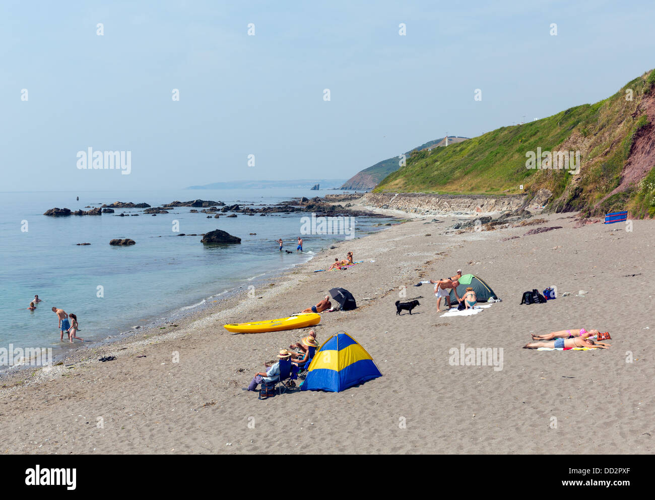 Portwrinkle beach Whitsand Bay near Looe Cornwall England United ...
