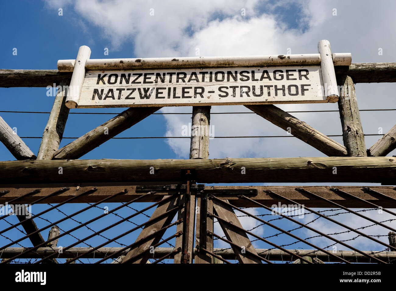 The main gate to the Natzweiler-Struthof German concentration camp ...