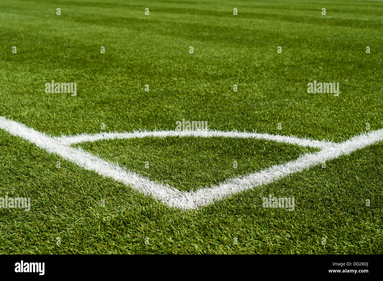 Corner Lines of Soccer Field Stock Photo - Alamy