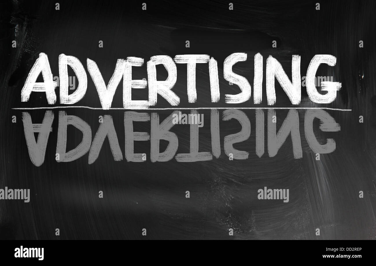 Advertising Concept Handwritten With Chalk On a Blackboard Stock Photo ...