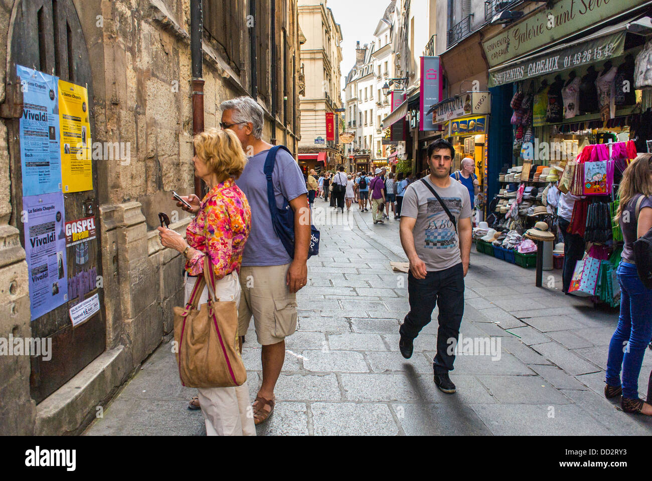 Paris, France, Busy Street Scenes in Latin Quarter, Tourists People ...