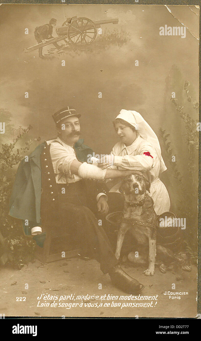 World War One French postcard Stock Photo - Alamy