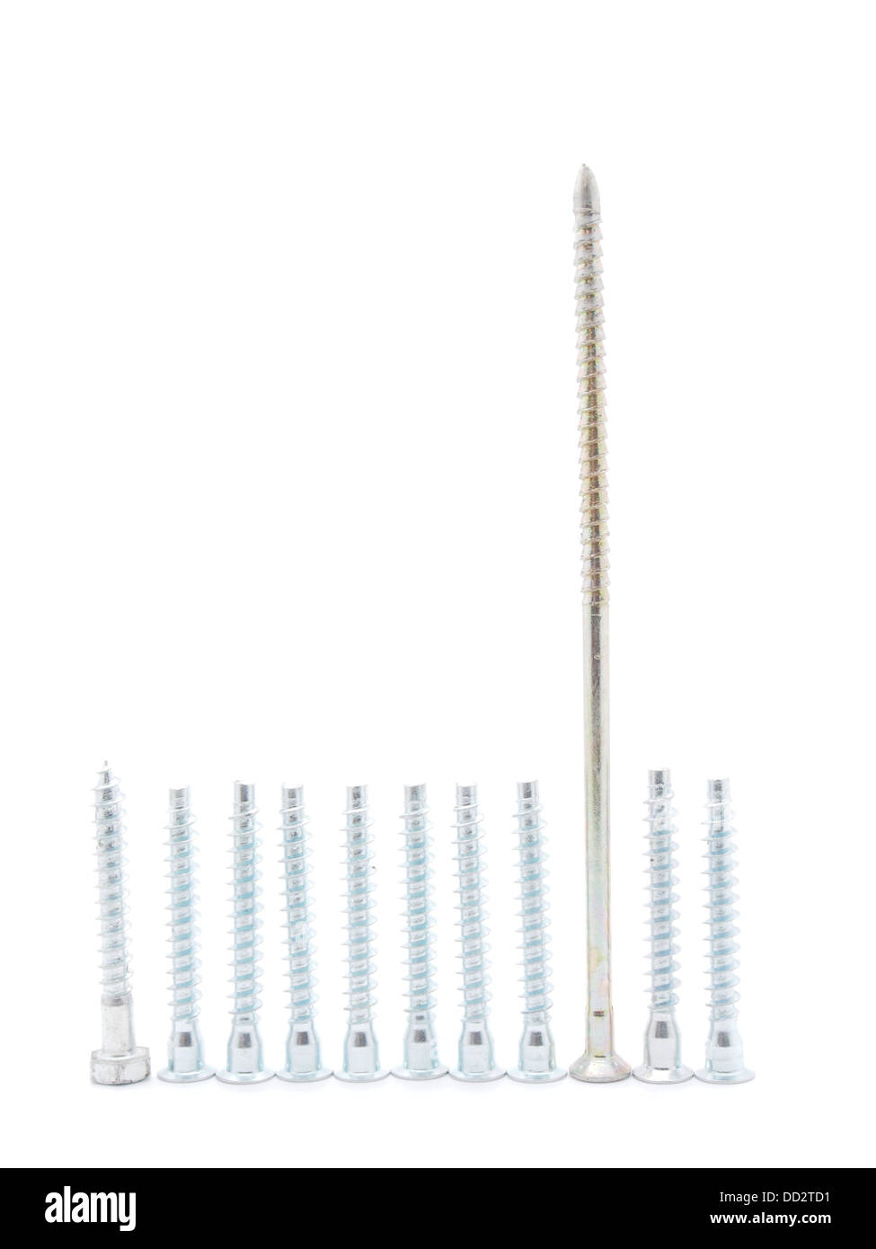 screws on a white background Stock Photo - Alamy