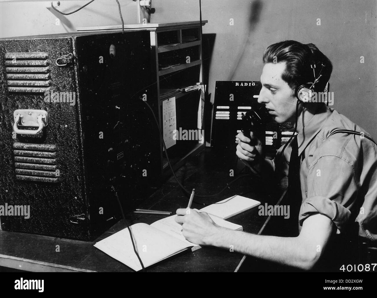 Radio supervision Black and White Stock Photos & Images - Alamy