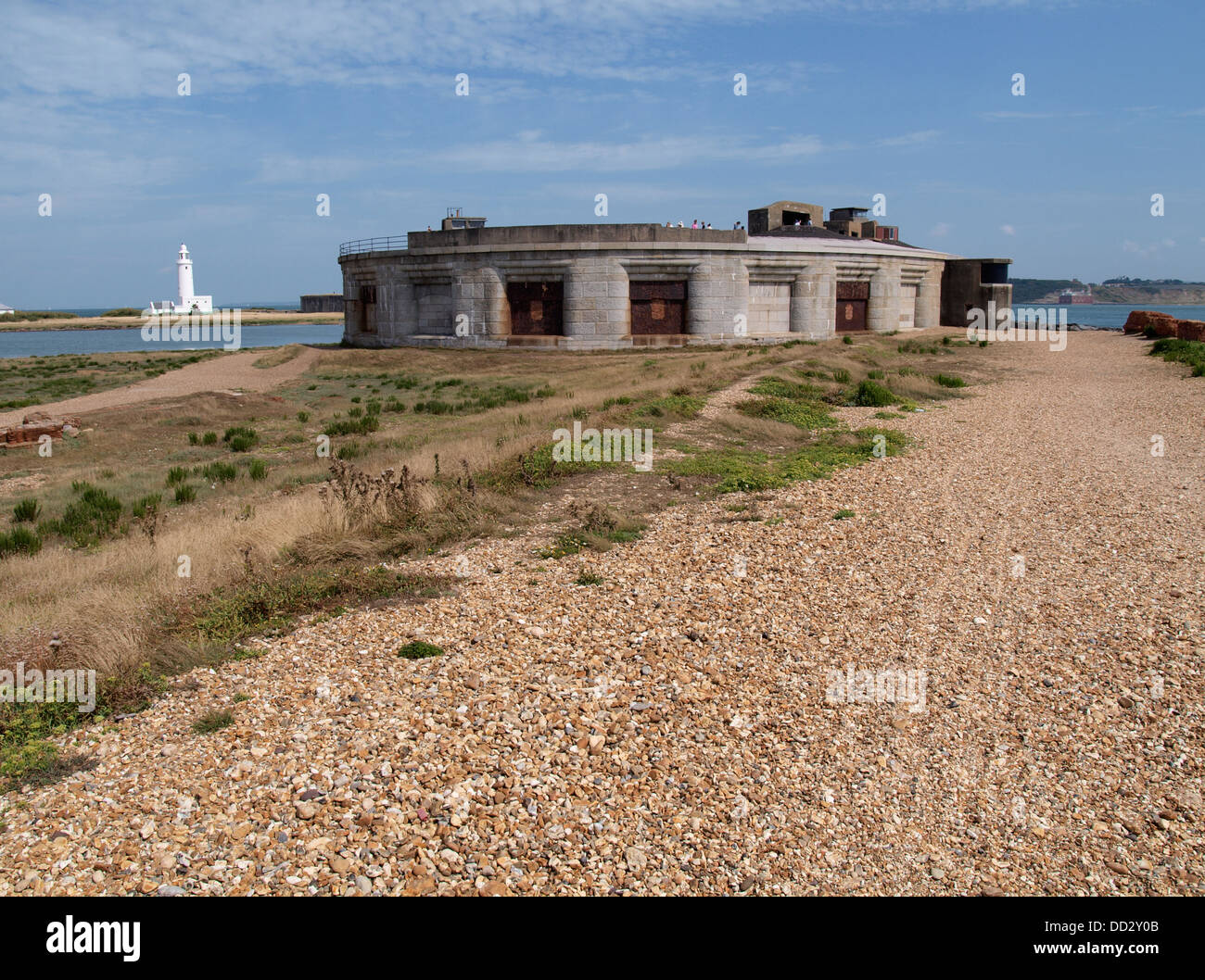 Hurst Castle and Hurst Point Lighthouse, Milford on Sea, Hampshire, UK ...