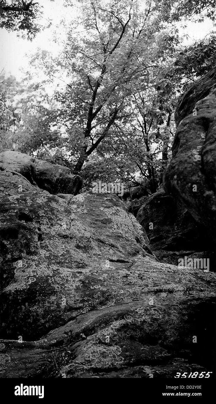 A unique rock formation is seen at Pickle Springs, a natural landmark ...