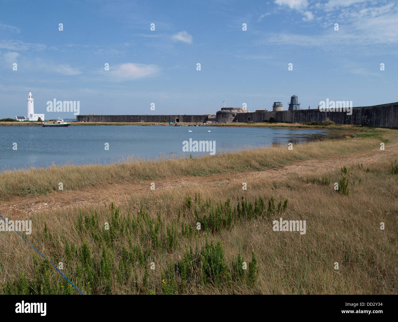 Hurst Castle and Hurst Point Lighthouse, Milford on Sea, Hampshire, UK ...