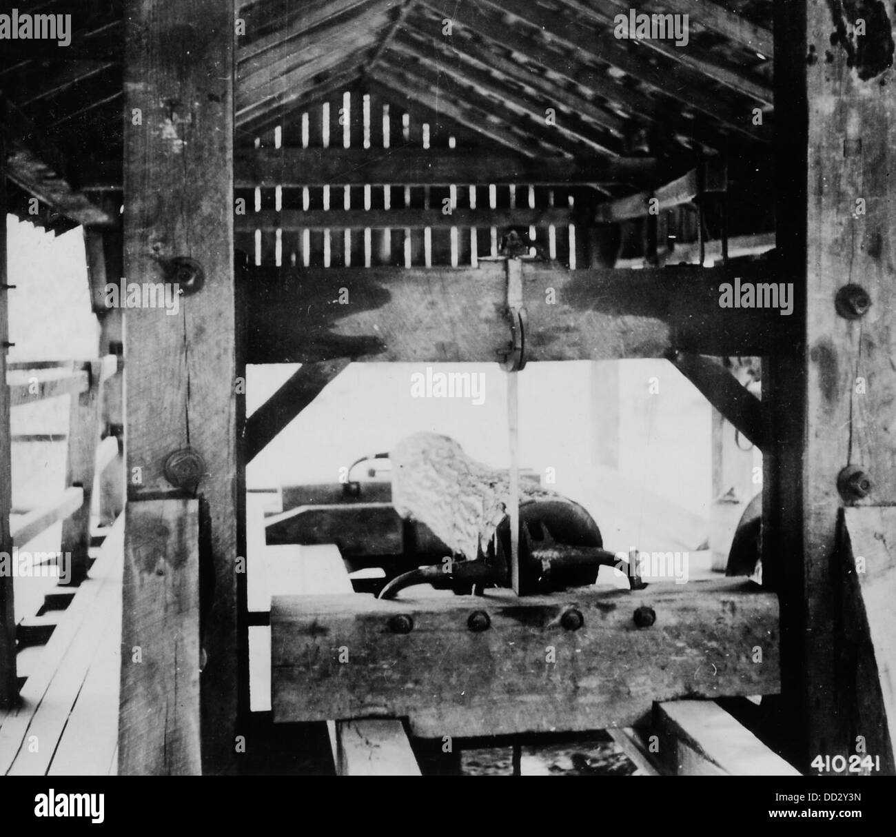 Water powered sawmill Black and White Stock Photos & Images - Alamy