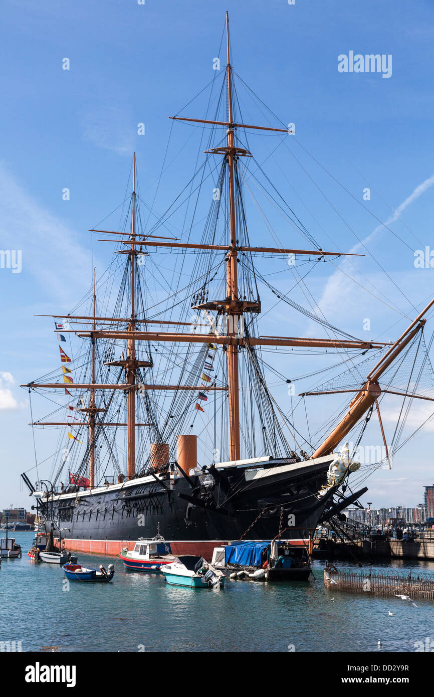 HMS Warrior (1860 Battleship), Portsmouth, Hampshire, England Stock ...