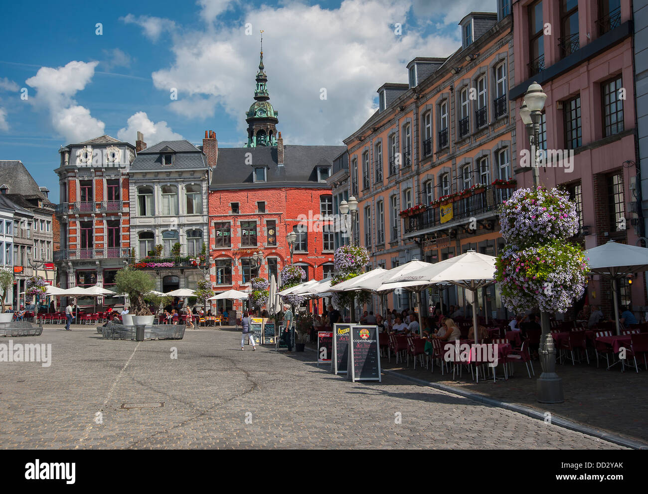 the grande place in mons belgium Stock Photo - Alamy