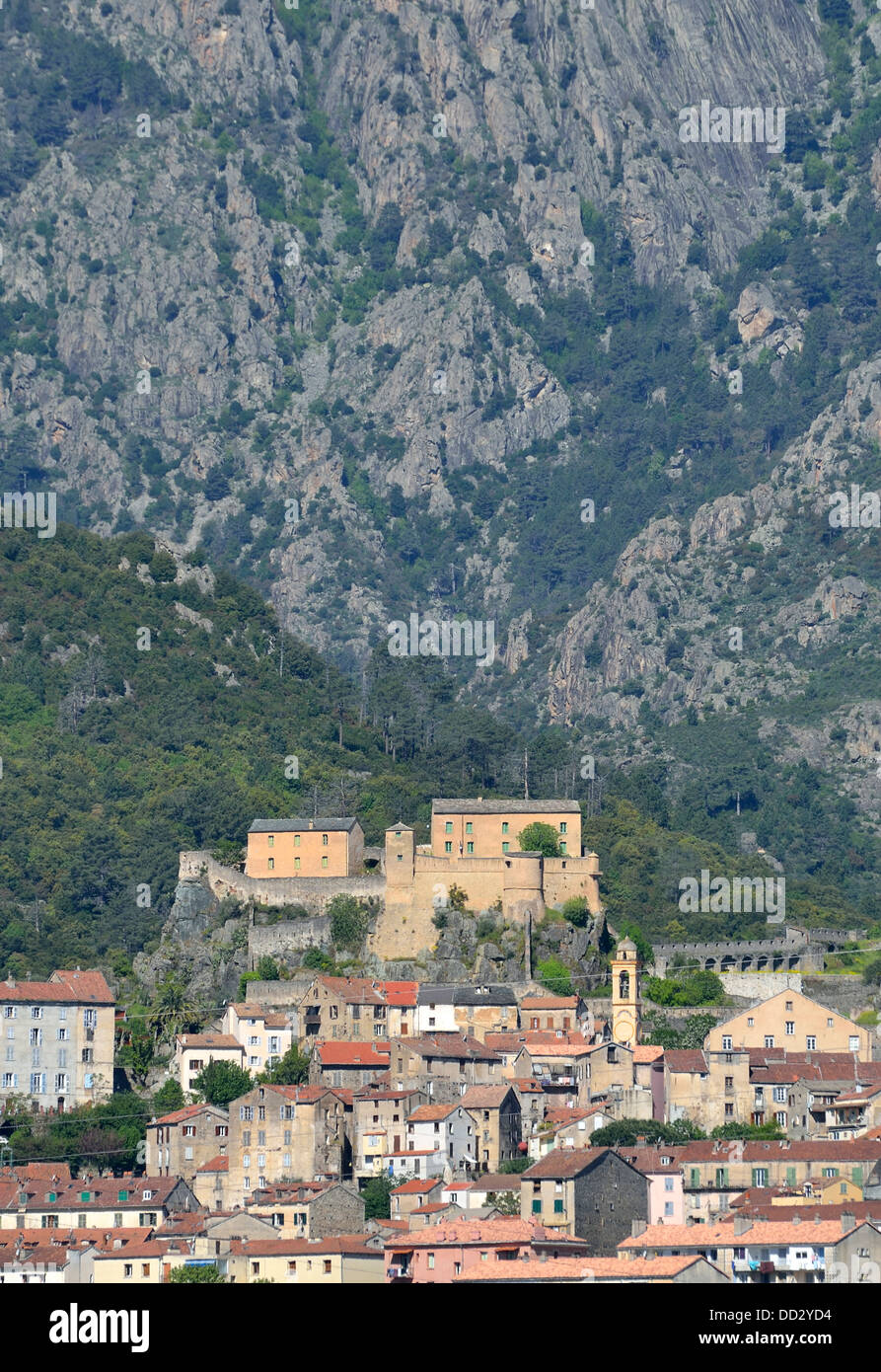 The Citadel and the city of Corte, Corsica, France Stock Photo - Alamy
