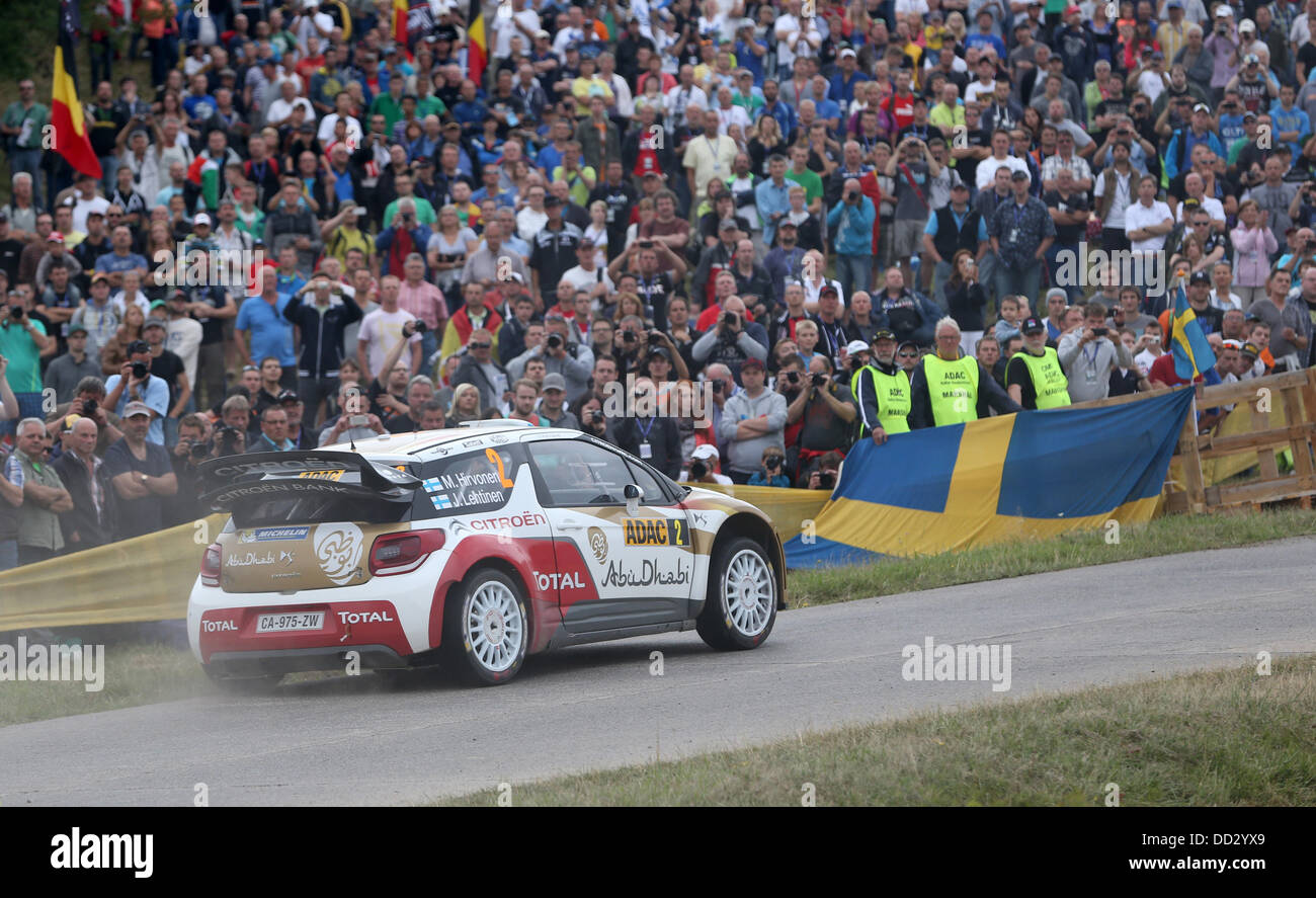 Baumholder, Germany. 24th Aug, 2013. Finnish rally driver Mikko ...