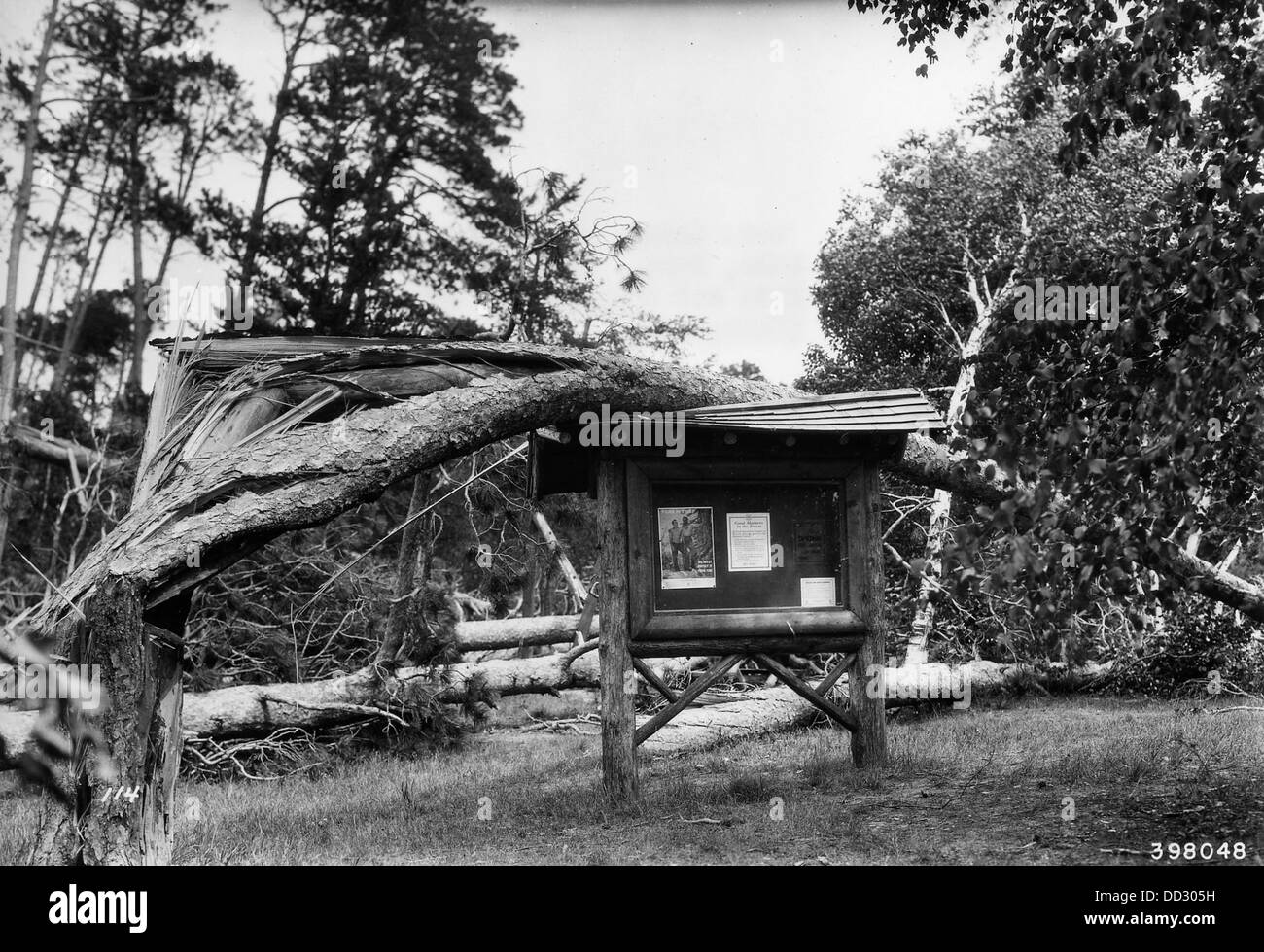 Storm damage from a severe weather event shows the aftermath of ...