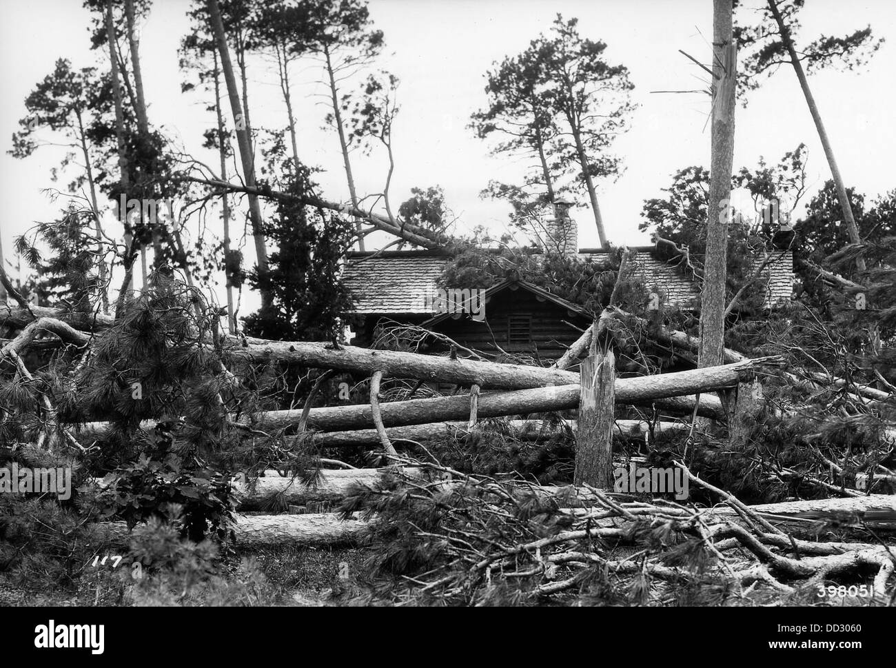 The image illustrates the destructive impact of a storm, highlighting ...