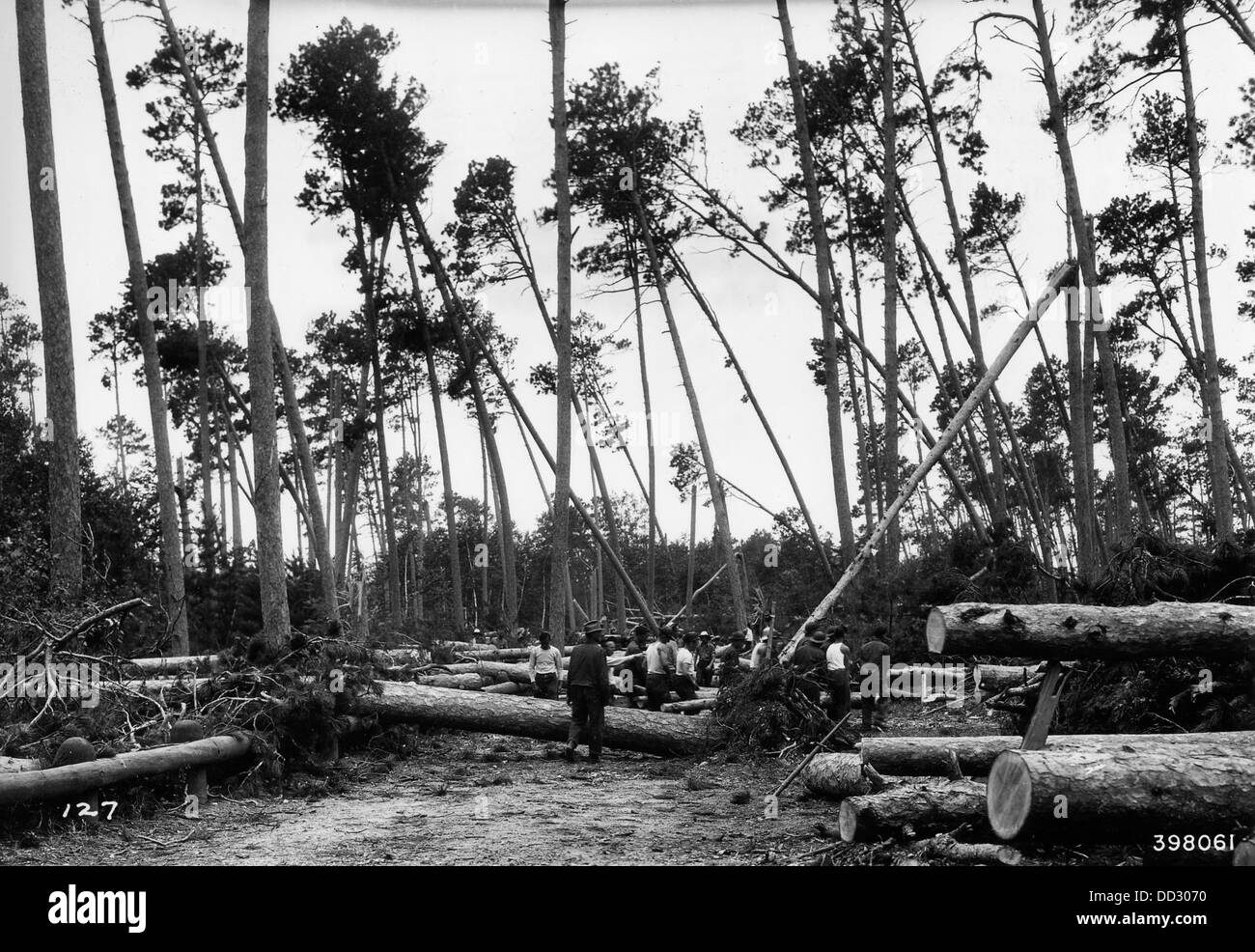 This image illustrates the aftermath of a storm, showing the damage ...