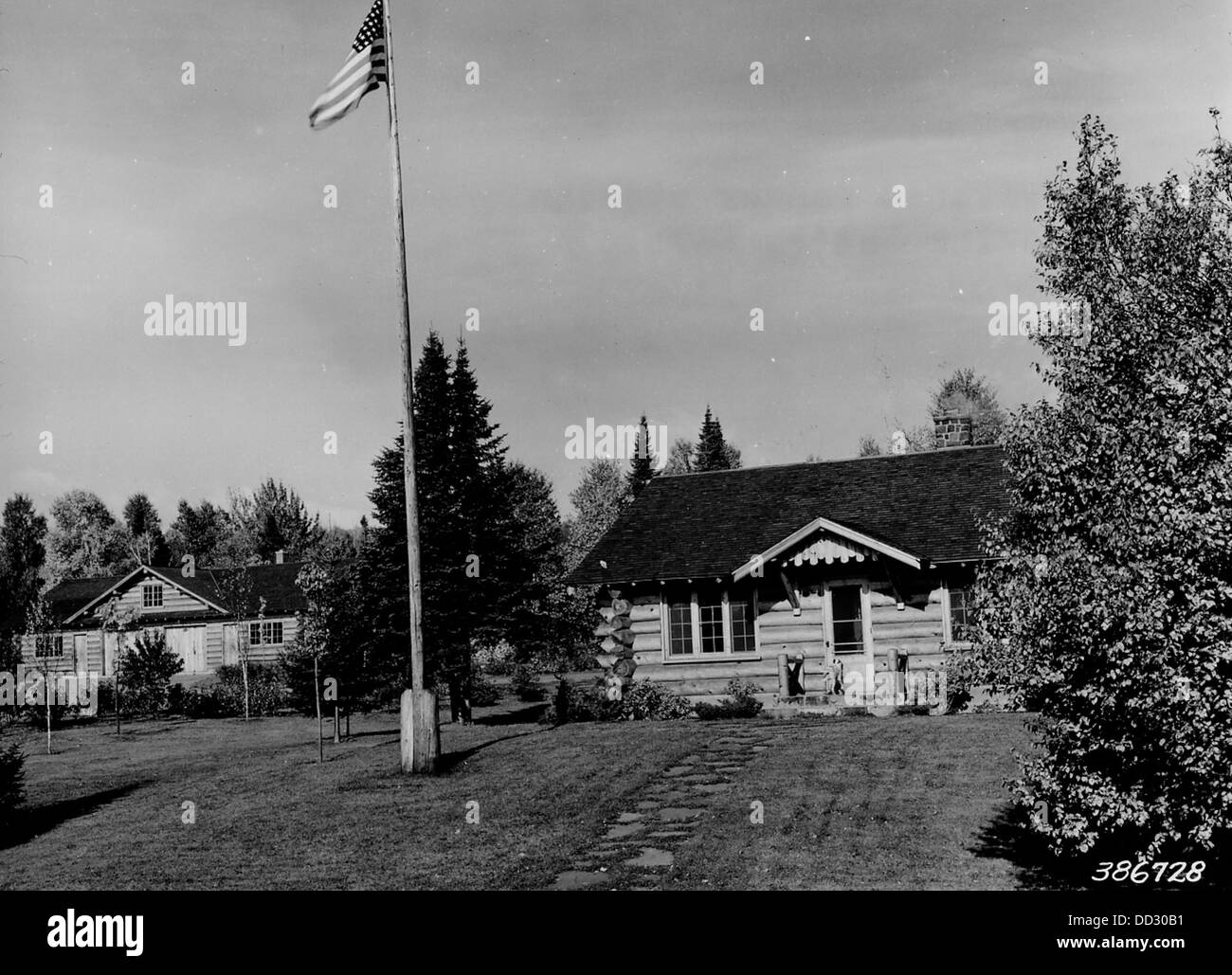 Old Ranger Station Black and White Stock Photos & Images - Alamy